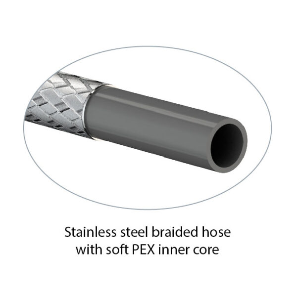 Stainless Steel/Soft PEX Hose Assemblies – WaterSaver Faucet Company